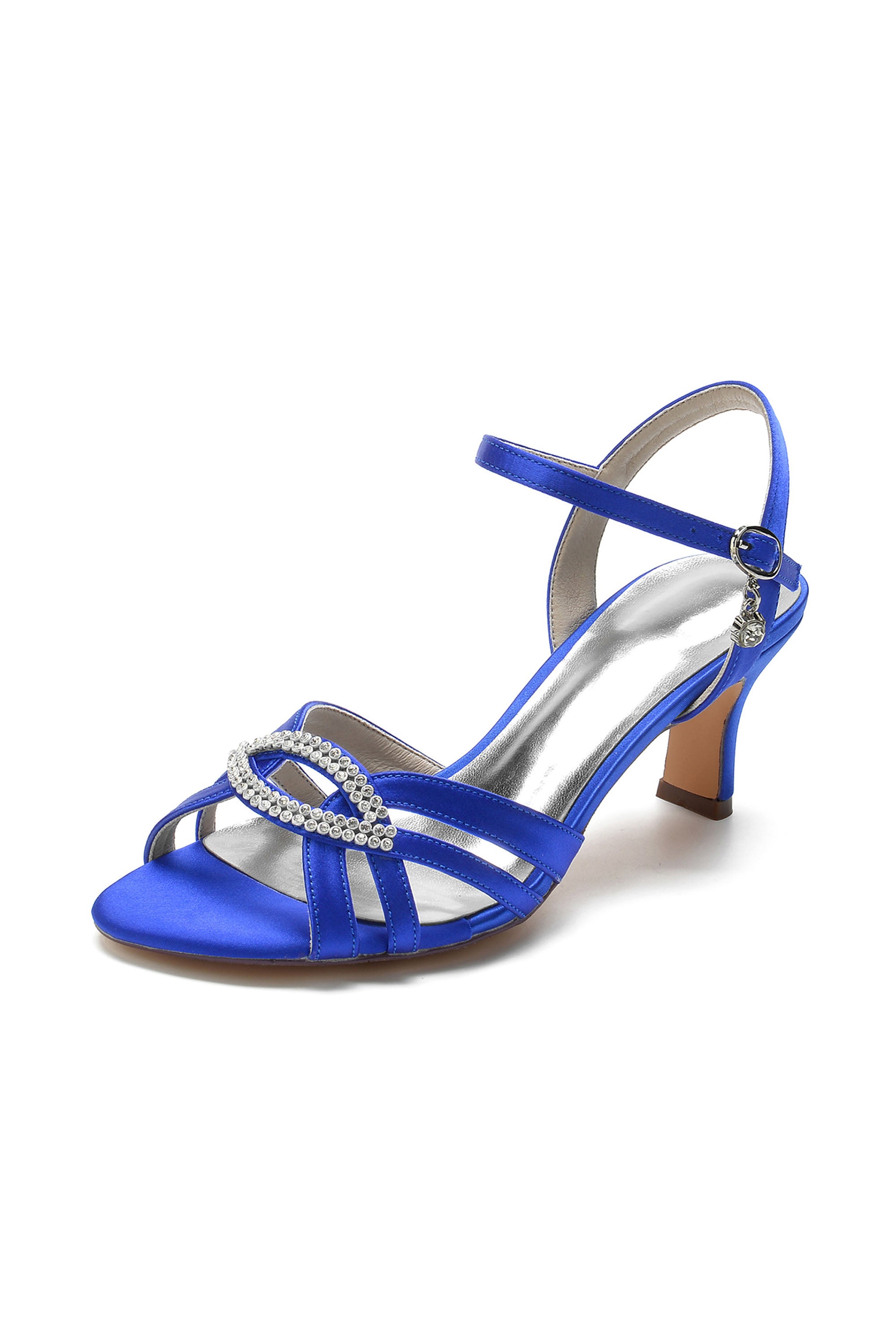 Sandales à talons aiguilles avec bout ouvert et strass personnalisé ...